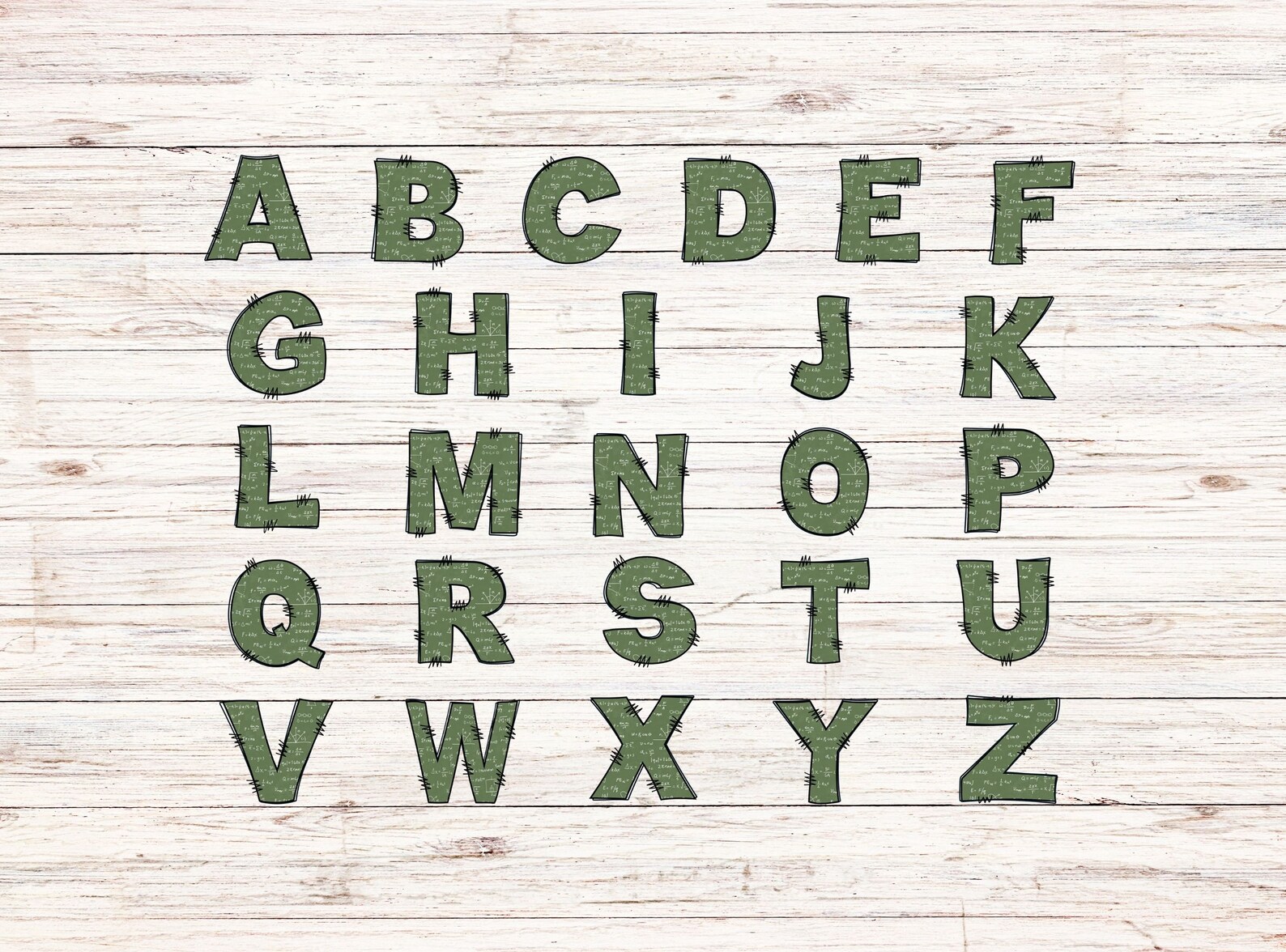 Back to School Doodle Alphabet Svg Bundle, Teacher Svg Font, Alphabet ...