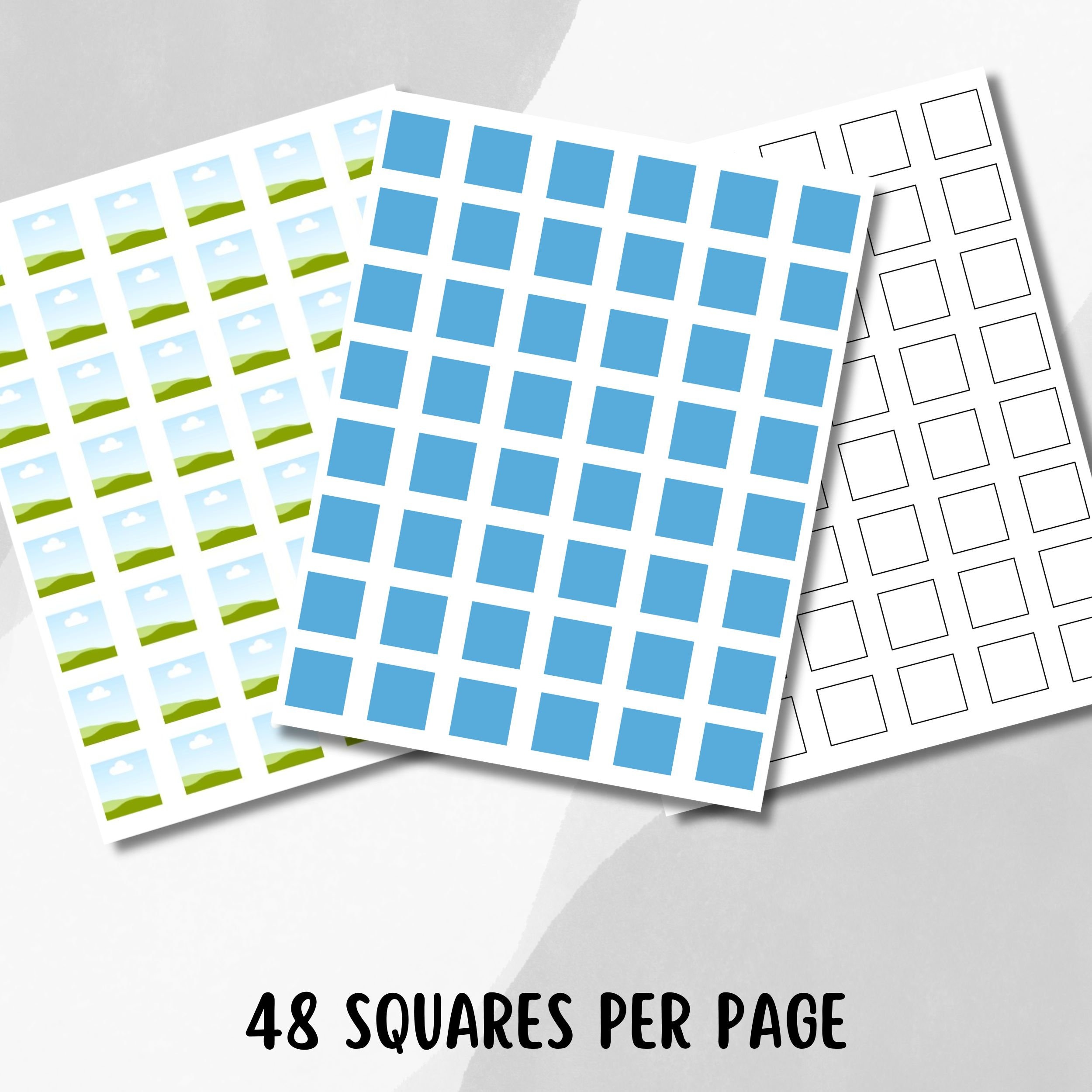 1 Inch Square Template, 1" Template in Psd, Eps, Pdf, Dxf and Canva ...
