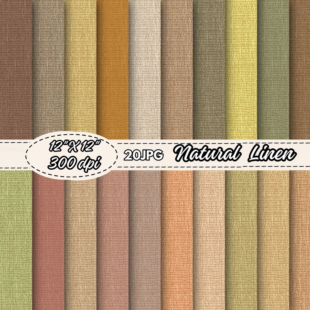 Linen Digital Paper Pack, Natural Colors Linen Texture Digital ...