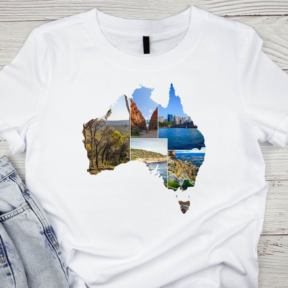 Editable Australian Map Photo Collage ,create Your Own Aussie Map Photo ...