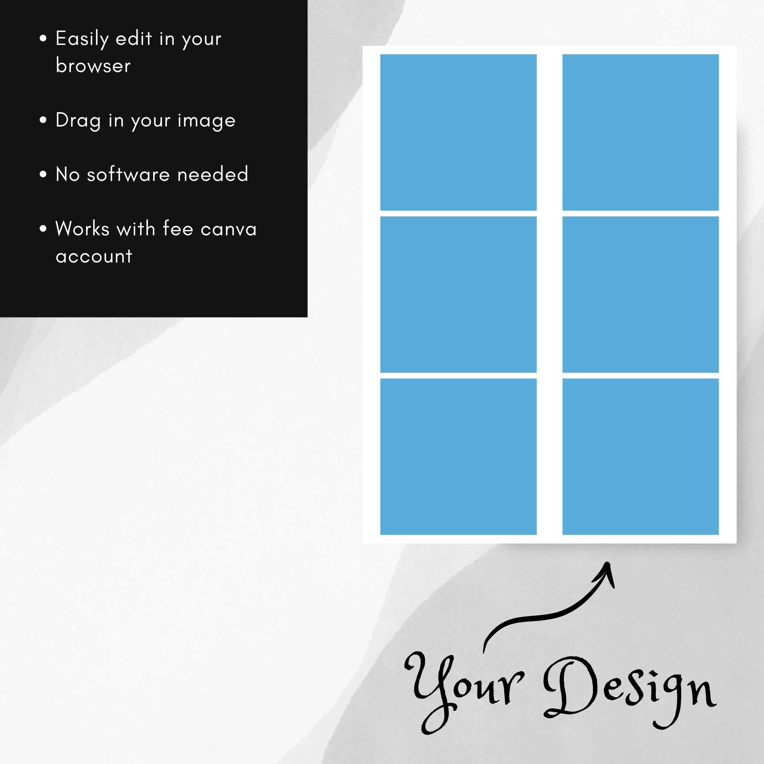 4 Inch Square Template, 4" Template in Psd, Eps, Pdf, Dxf and Canva ...