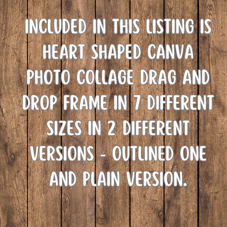 Editable Canva Love Heart Photo Collage, Printable Photo Collage ...