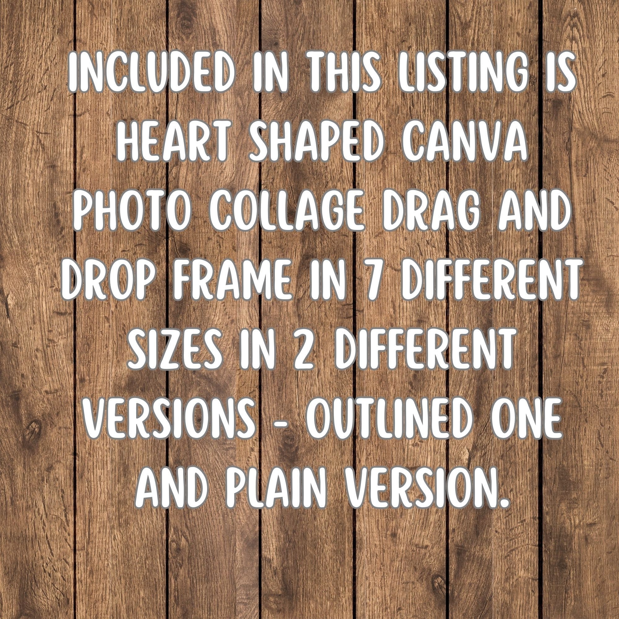 Editable Canva Love Heart Photo Collage, Printable Photo Collage ...