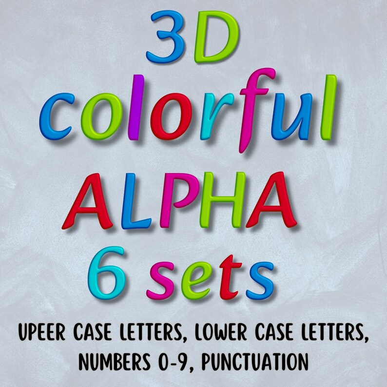 3D Colorful Alphabet Letters, 3D Sublimation Puffy Alphabet Letters in ...