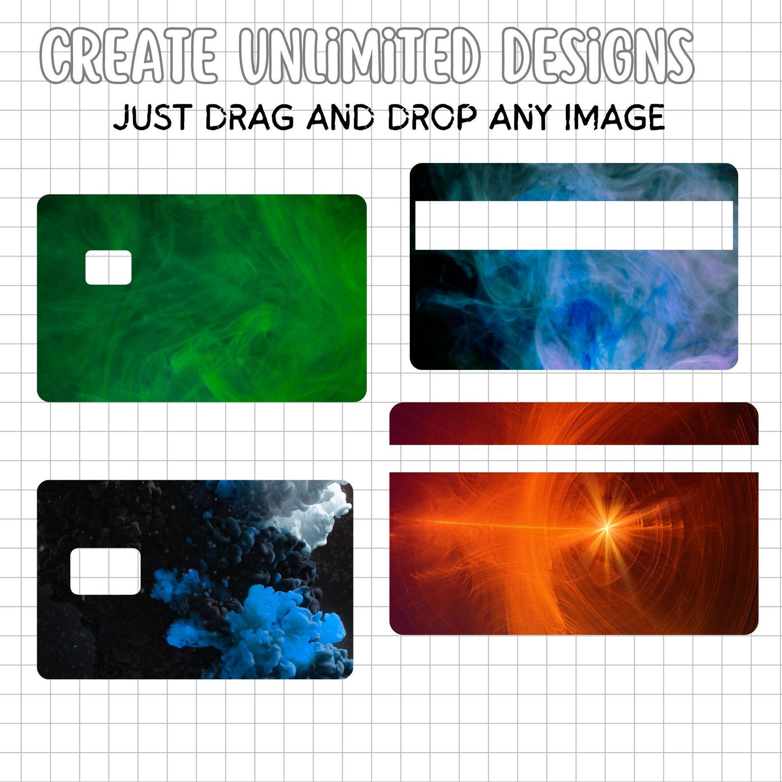 Credit Card Skin Template | Debit Card Cover SVG | Editable Canva ...