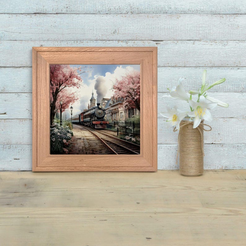 Watercolor Vintage Train Station Clipart Bundle, JPG Train Station ...