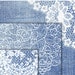 Denim & Lace Textured Digital Papers, Washed Denim Digital Background ...