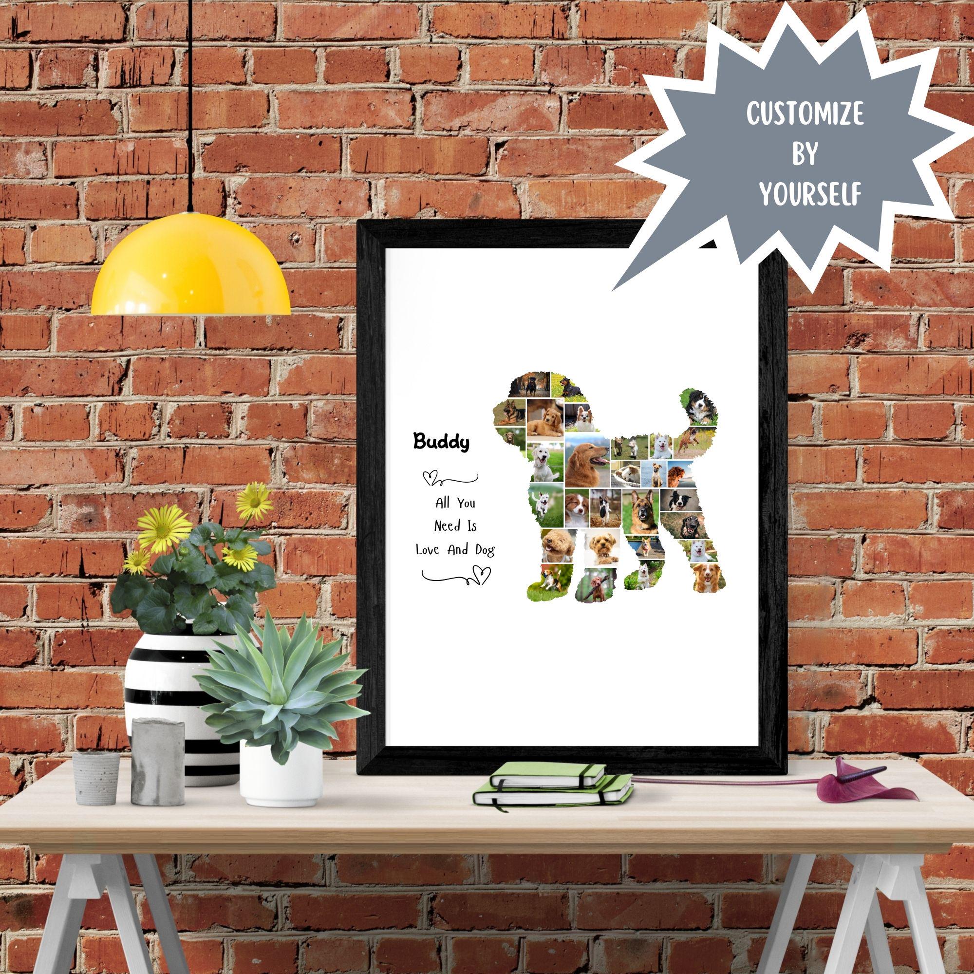 Cockapoo Photo Collage Canva Template| Custom Pet Memorial Gift ...