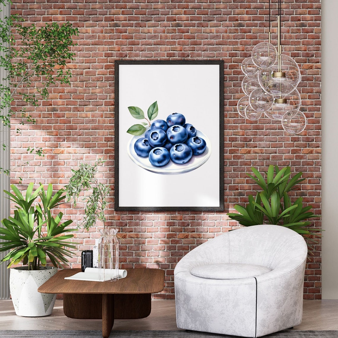 Blueberry Garden Themed Clip Art Set, Blueberries PNG, Summer Graphics ...