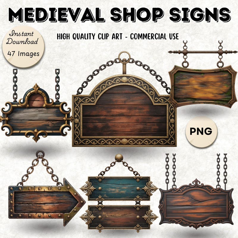 Wooden Sign Medieval - Etsy