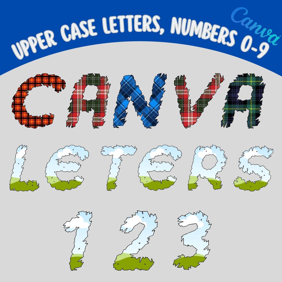 Canva Letter Frames, Distressed Font Bundle,editable Template,fillable ...