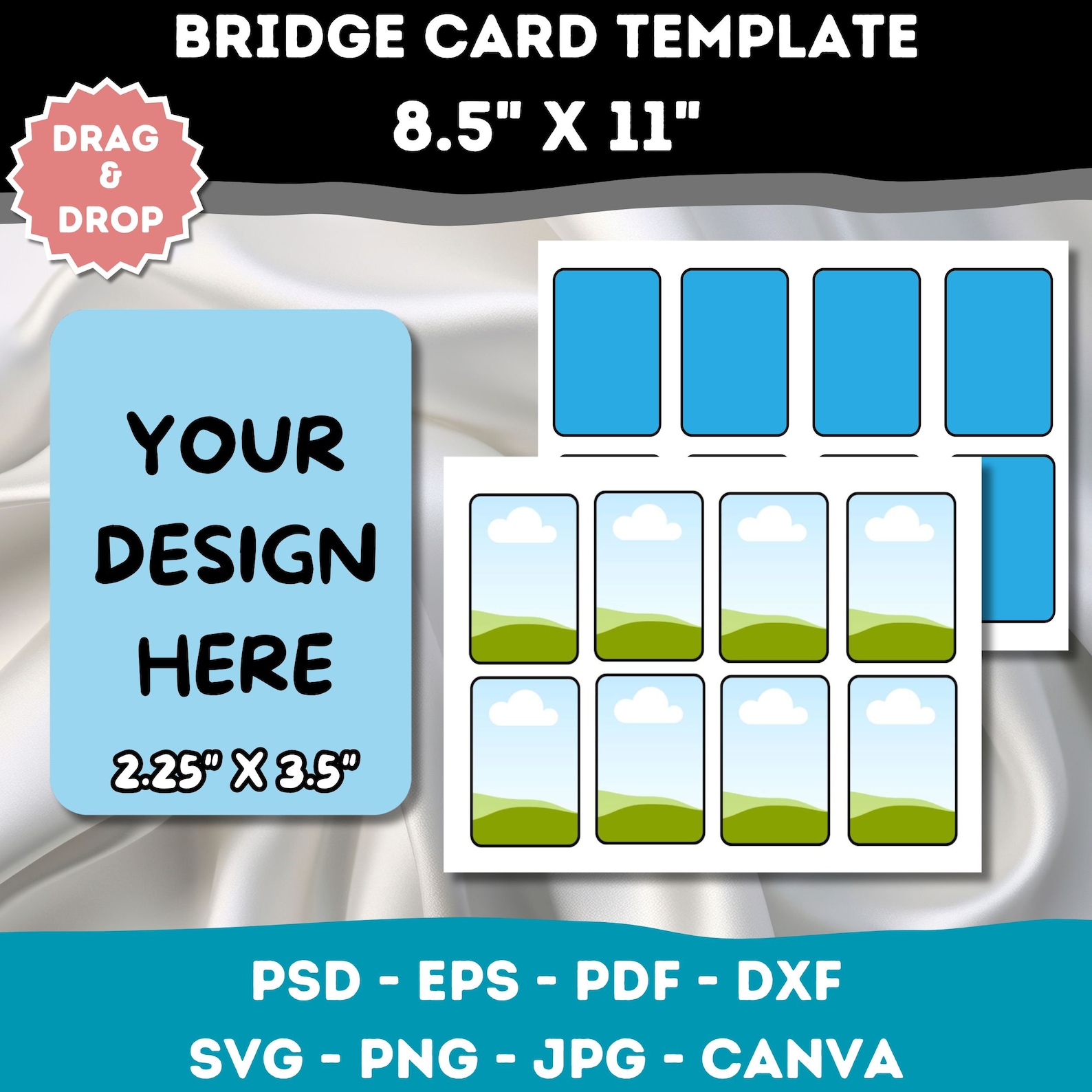 Blank Playing Card Canva Frame Template,playing Cards SVG Template ...