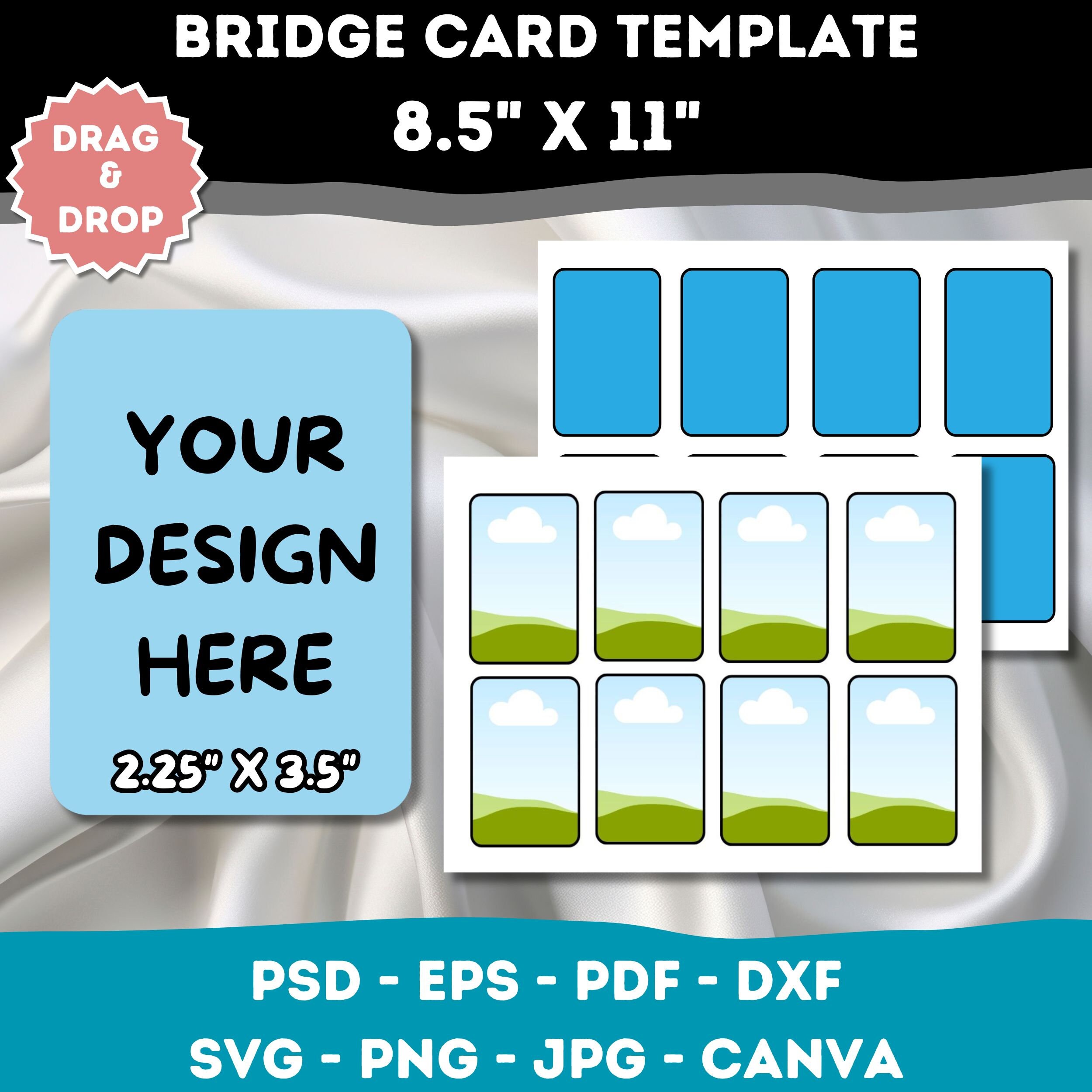 Blank Playing Card Canva Frame Template,playing Cards SVG Template ...