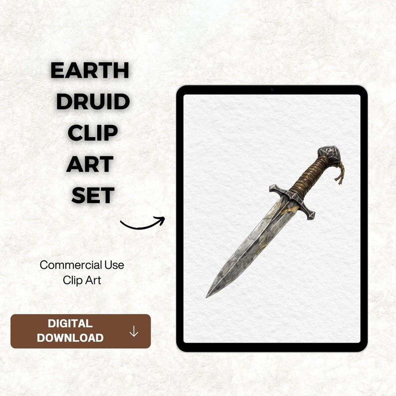 Earth Druid Clipart Bundle | 35 Fantasy Druid Essentials | RPG ...