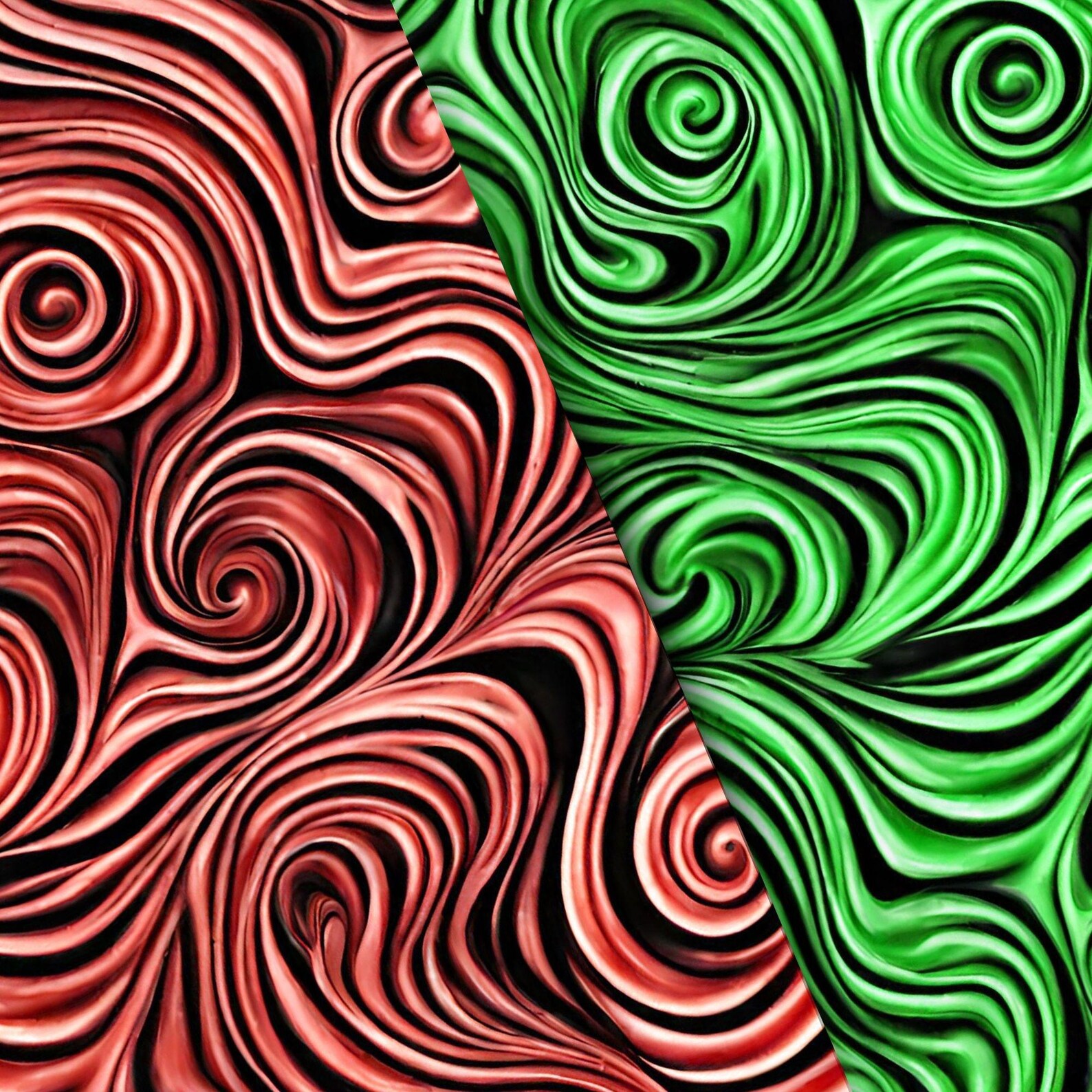 Colorful Wavy Digital Paper, Wavy Swirl Backgrounds, Liquid Marble ...