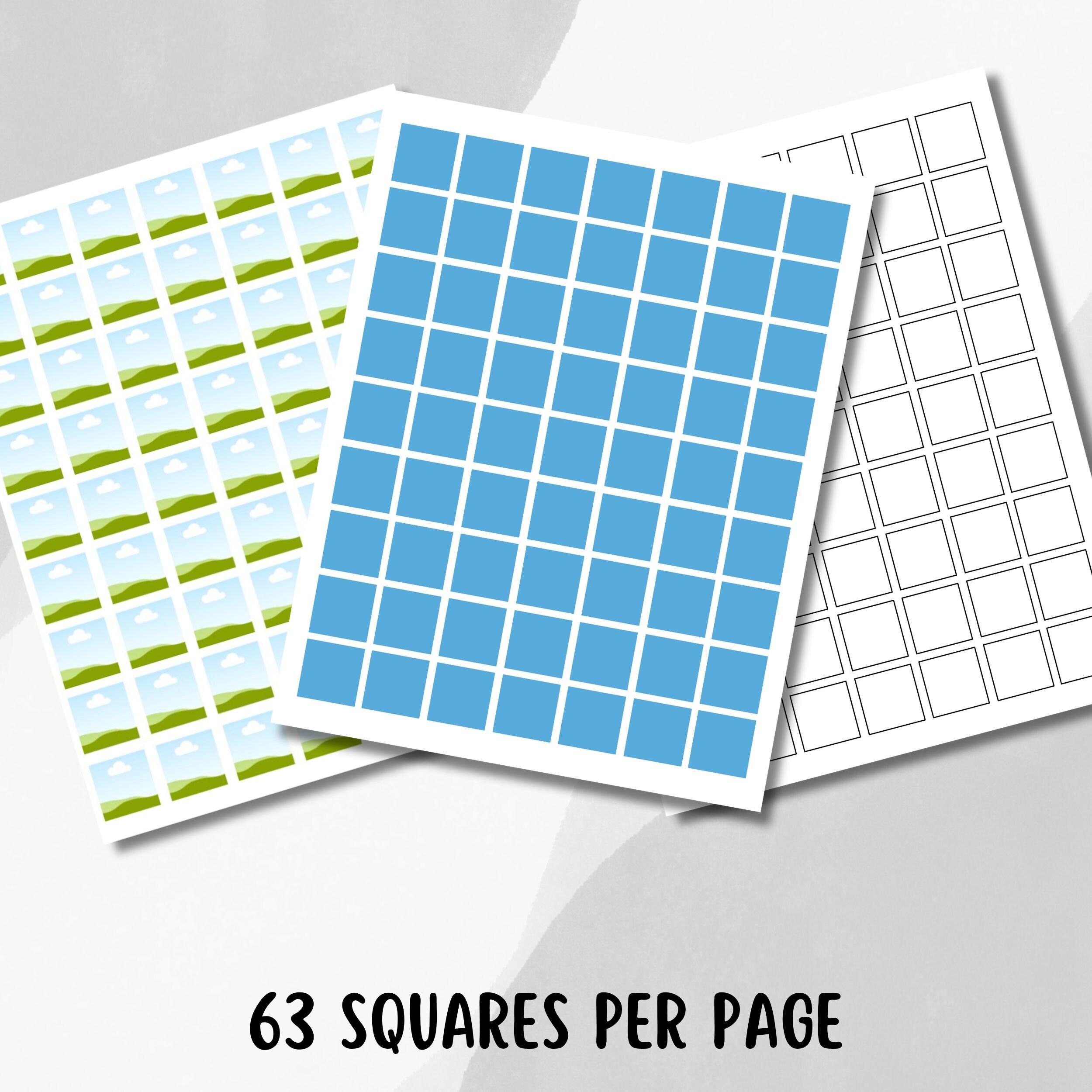 1 Inch Square Template, 1" Template in Psd, Eps, Pdf, Dxf and Canva ...