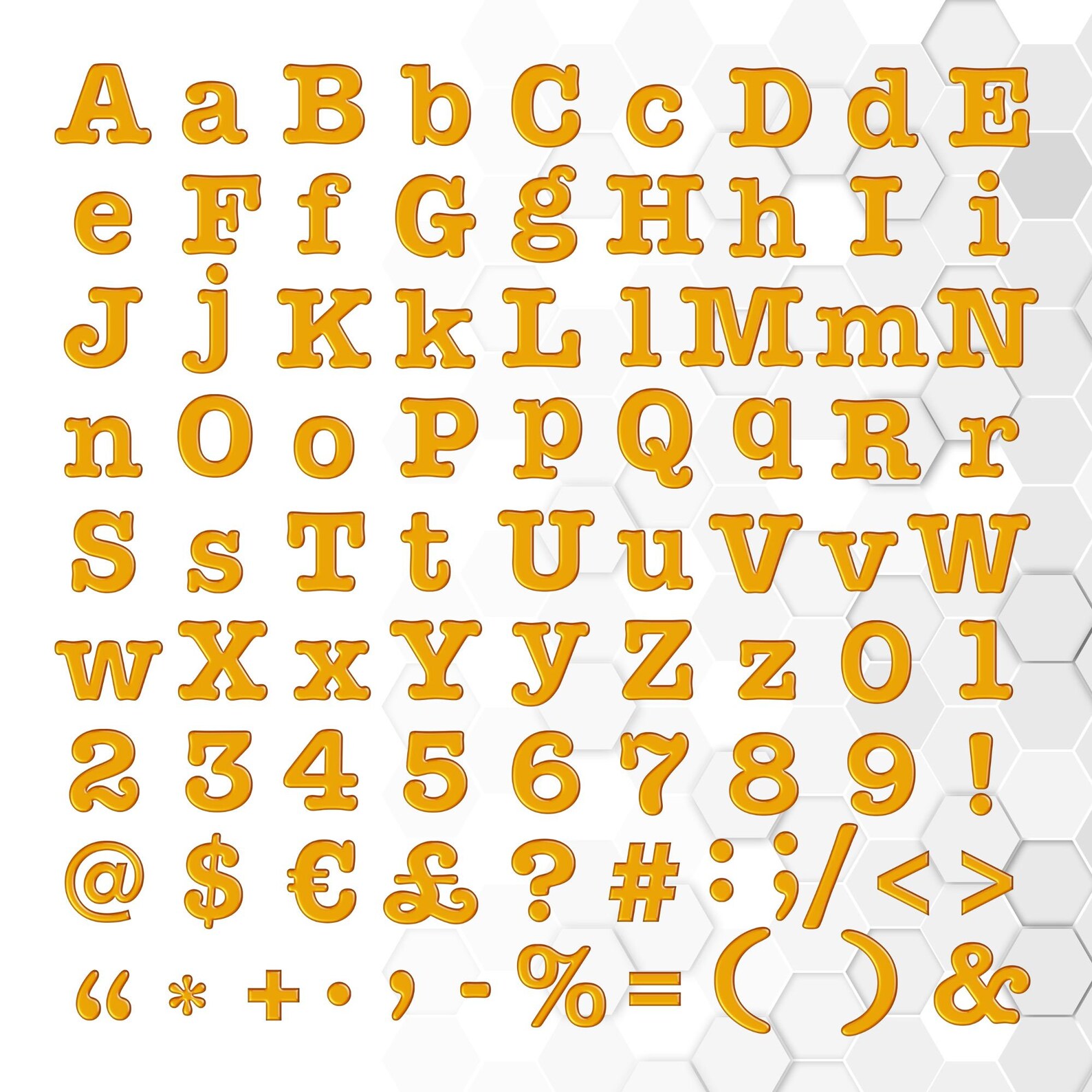 Yellow Alphabet Letters and Numbers PNG, Honey Font Svg ,liquid Yellow ...