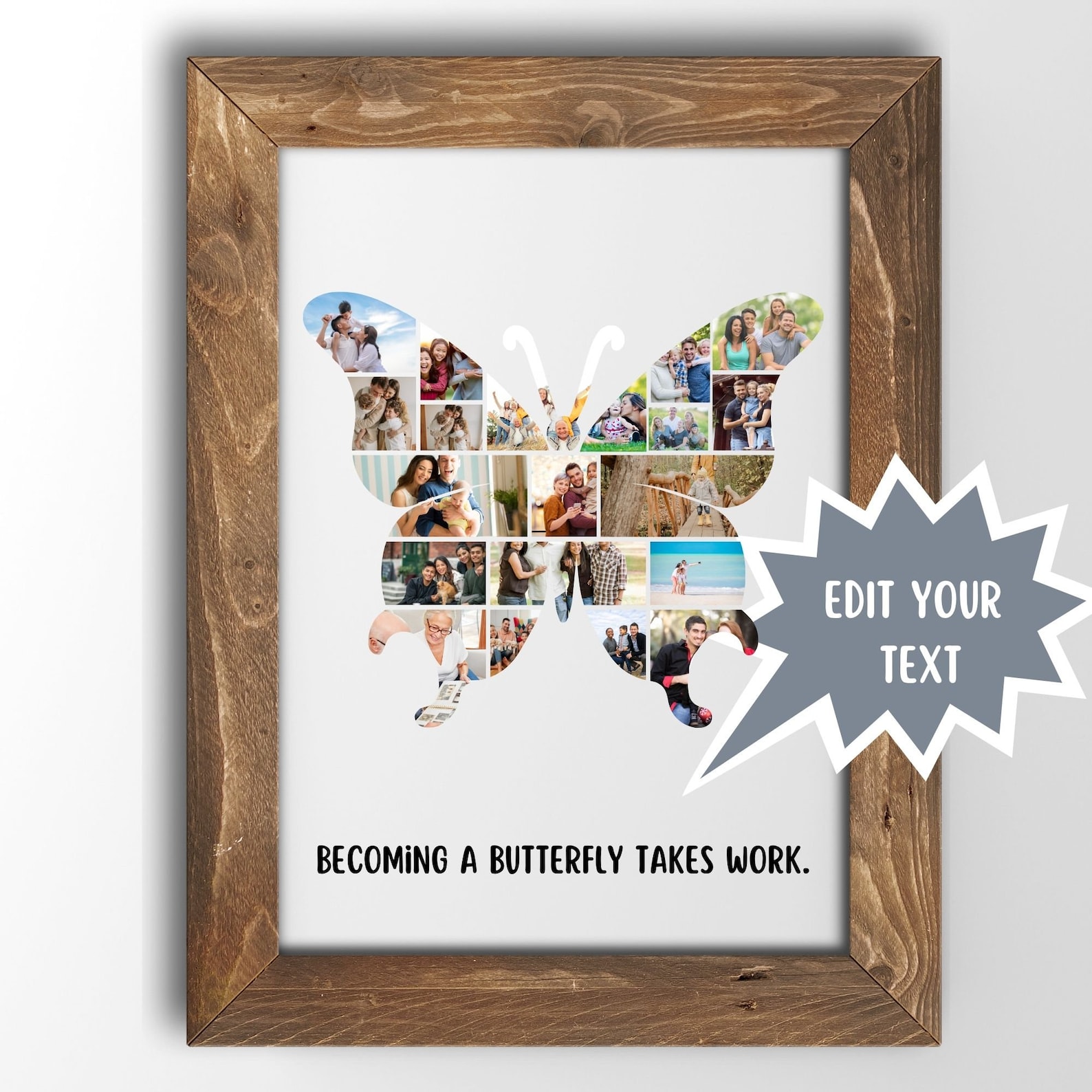 Editable Canva Butterfly Photo Collage , Create Your Butterfly Photo ...