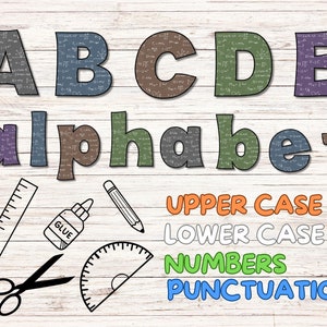 Back to School Alphabet Svg Bundle, Teacher Svg Font, Alphabet Clip Art ...