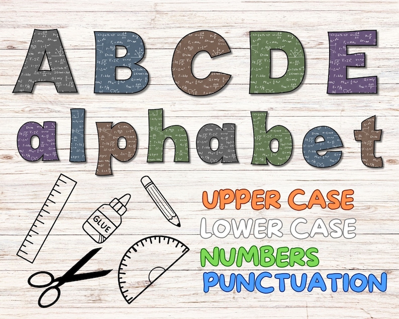 Back to School Alphabet Svg Bundle, Teacher Svg Font, Alphabet Clip Art ...