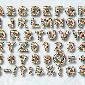 Fall Doodle Alphabet Letters SVG, Alpha Doodle, Autumn Themed Alpha PNG ...