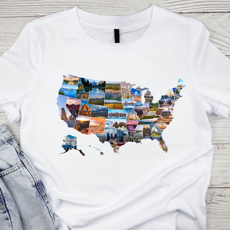 Editable USA Map Photo Collage ,create Your Own US Map Photo Collage ...