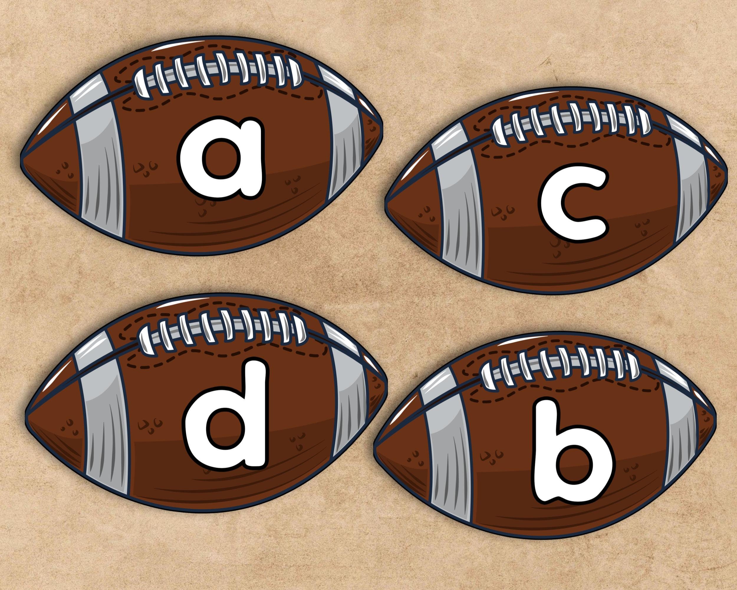 Football Alphabet Letters and Numbers , Football Alphabet Clipart ...
