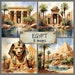 Watercolor Egypt Digital Paper Pack, Ancient Pyramids Digital ...