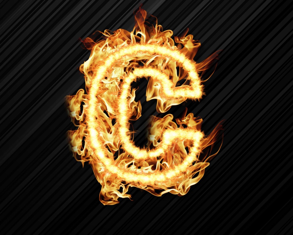 Fire Alphabet Letters and Numbers, Flaming Alphabet, Set of Letters ...