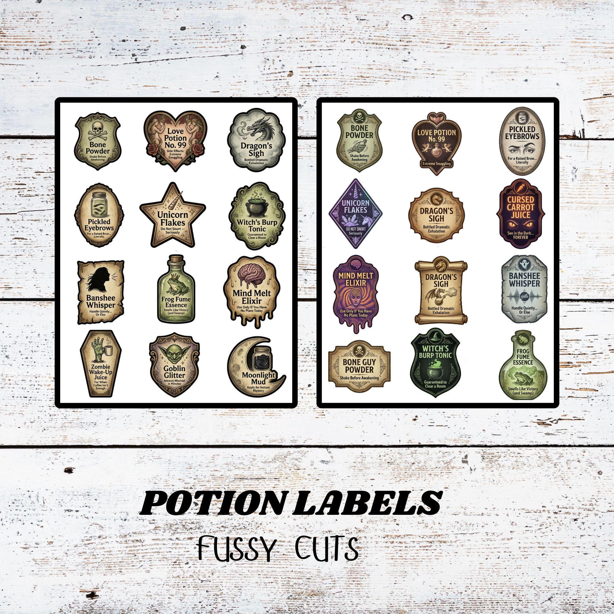 Fantasy Apothecary Potion Labels – 31 Printable Vintage Stickers ...