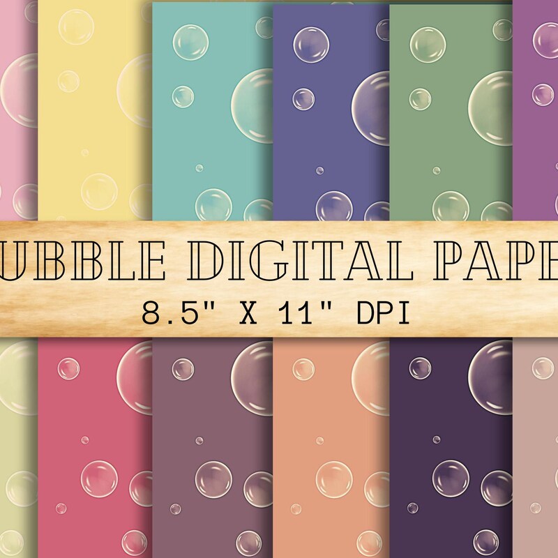 Bubble Digital Paper - Etsy