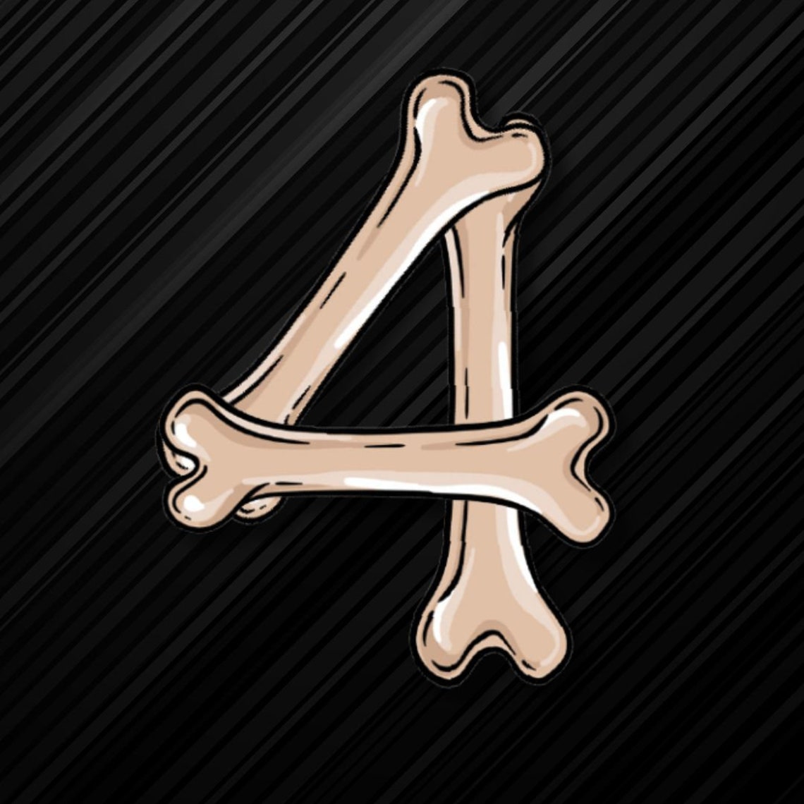 Alphabet Letters Numbers PNG PDF Set, Skeleton Bones Alpha, Printable ...