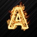 Fire Alphabet Letters and Numbers, Flaming Alphabet, Set of Letters ...
