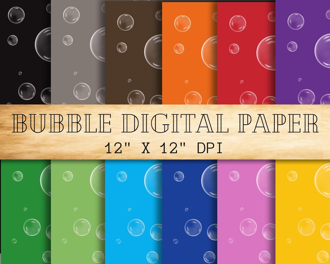 Bubbles Digital Scrapbooking Paper-bubbles Digital Paper-rainbow ...