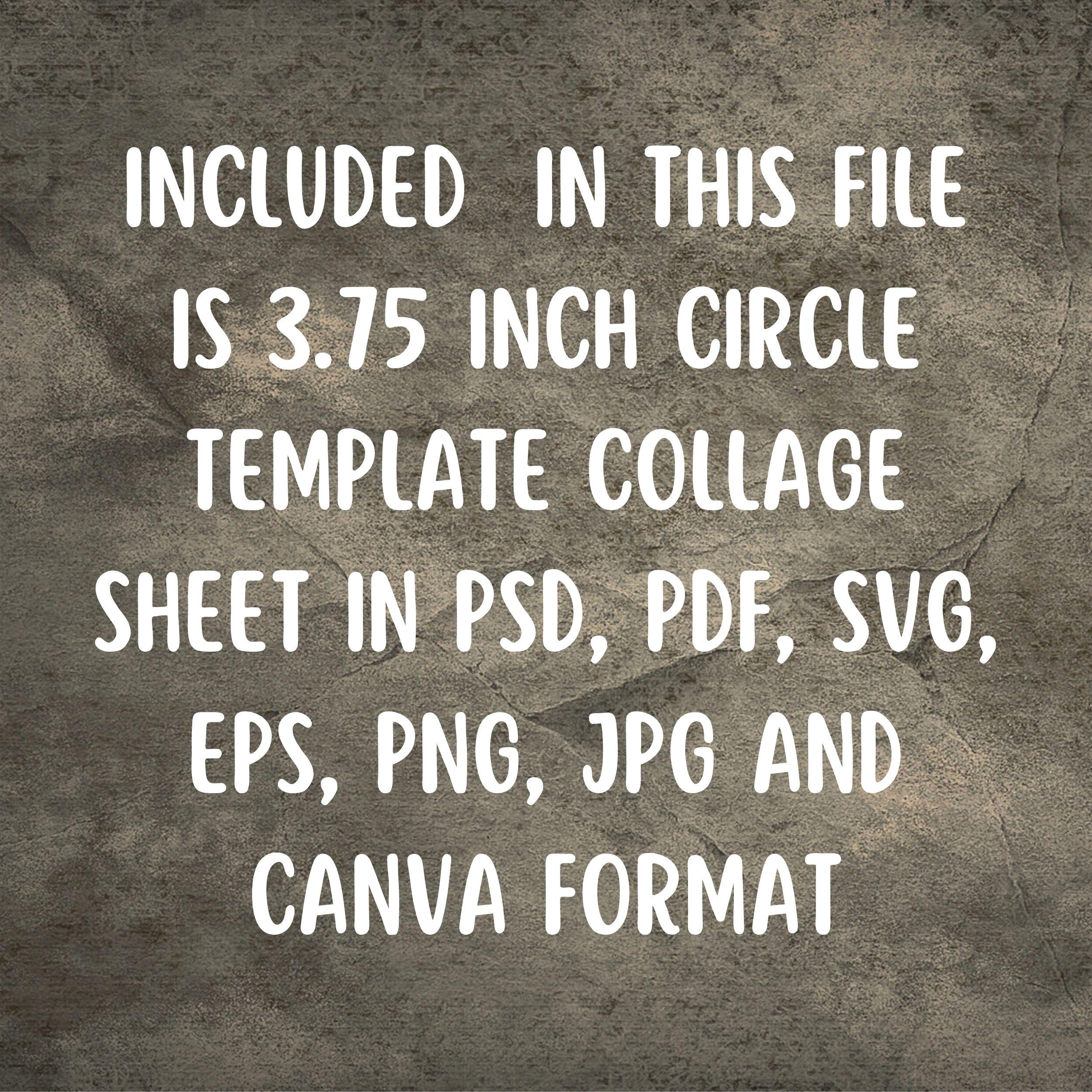 3.75 Inch Circle Craft Template Bundle, 3.75" Template in Psd, Eps, Pdf ...