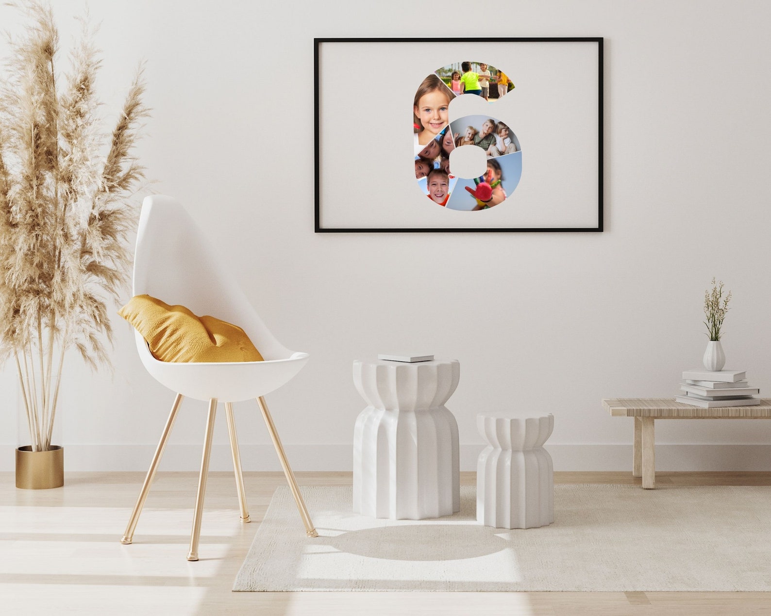 Editable Numbers Photo Collage Template , Digital Print , Digits Photo ...