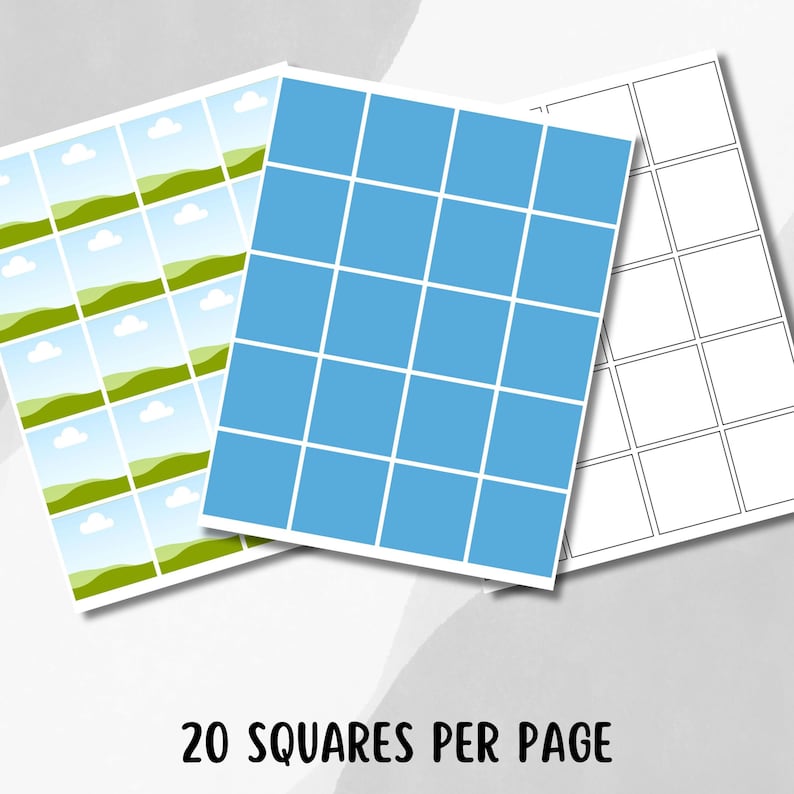 2 Inch Square Template, 2" Template in Psd, Eps, Pdf, Dxf and Canva ...