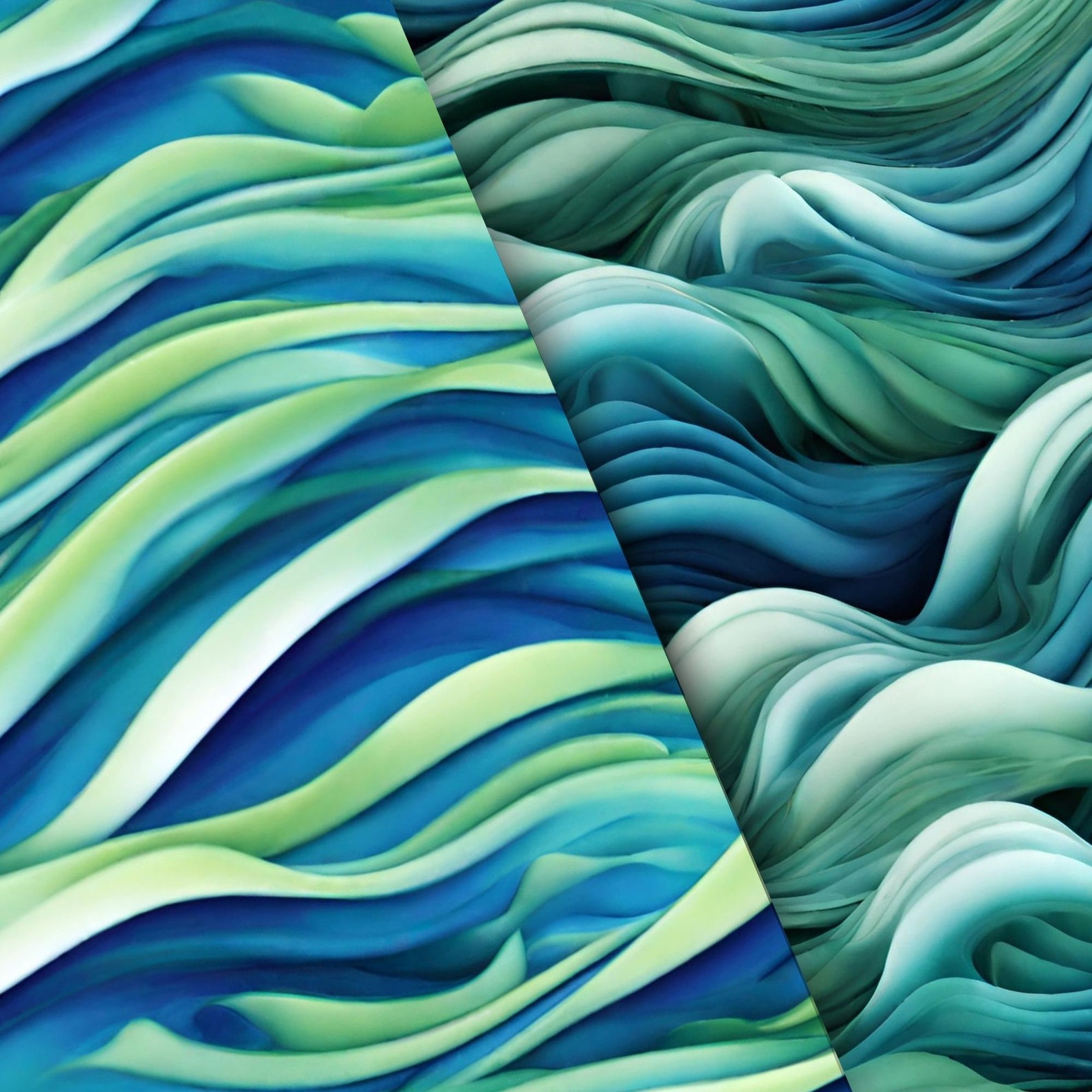 3D Water Waves Digital Paper, Sea Waves Digital Backgrounds ...