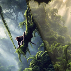 Jungle Paradise Digital Paper Pack, Tropical Forest Pattern ,nature ...