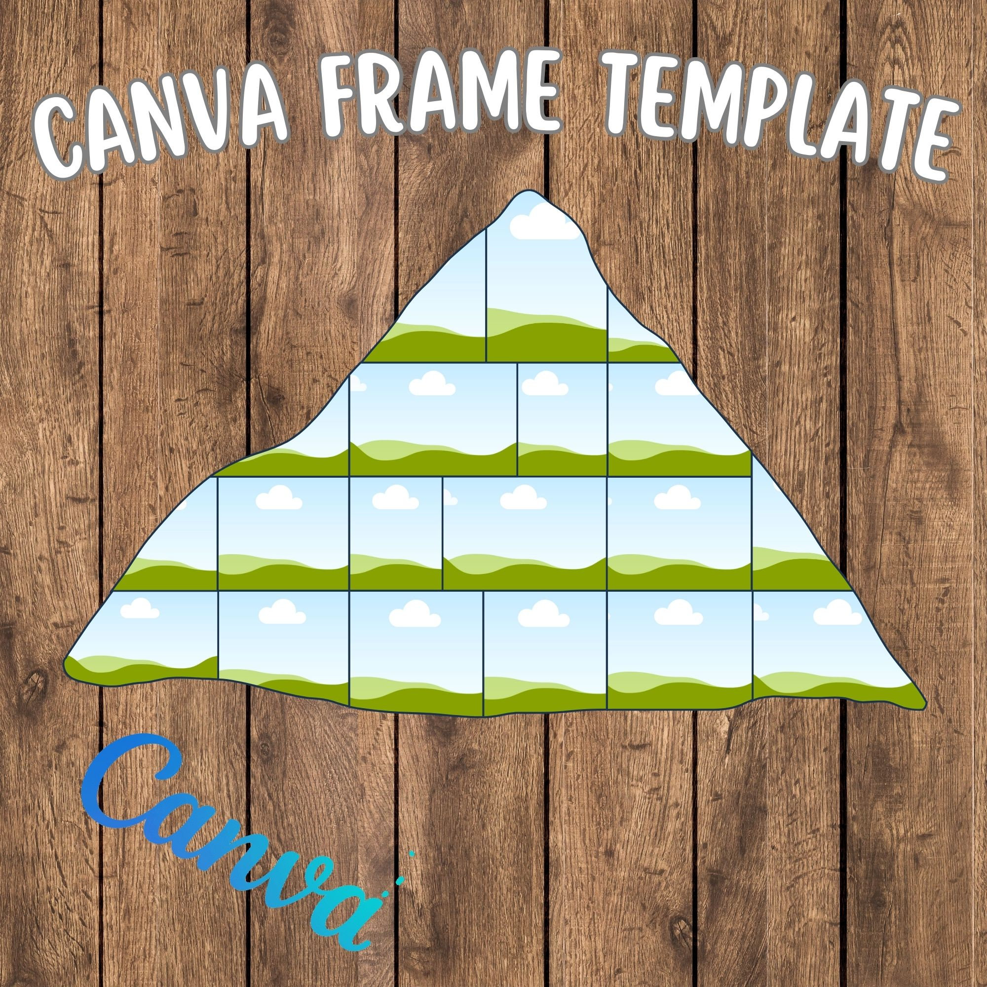 Editable Canva Mountain Photo Collage, Printable Photo Collage,create ...