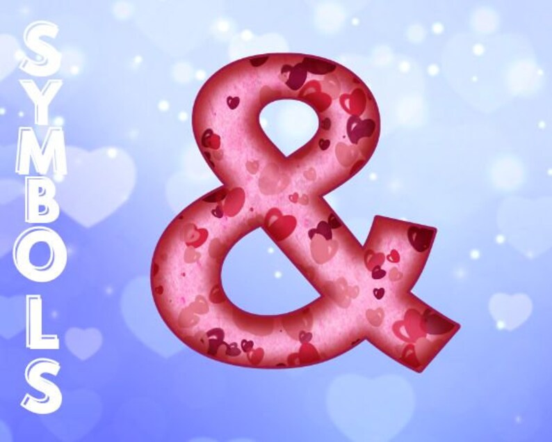 Valentines Alphabet Letters PNG Files, Heart Shape Upper Case and Lower ...