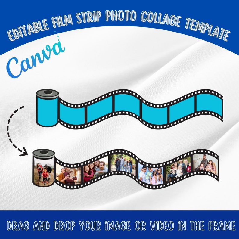 Editable Canva Film Strip Photo Collage ,create Your Own Film Strip ...