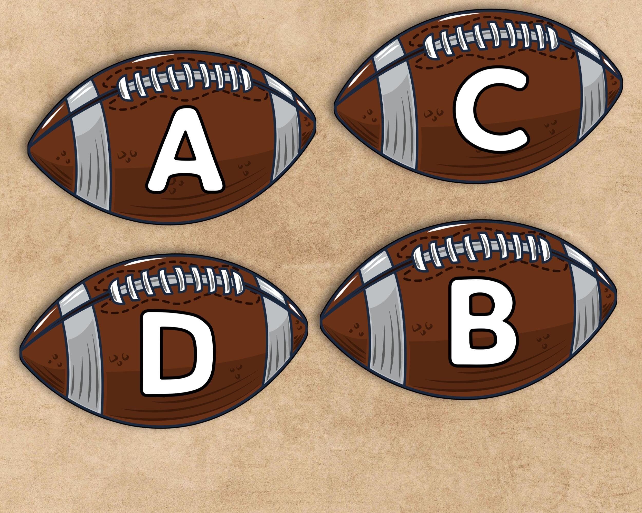 Football Alphabet Letters and Numbers , Football Alphabet Clipart ...