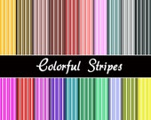 Colorful Stripes Digital Paper Pack Instant Download - Etsy