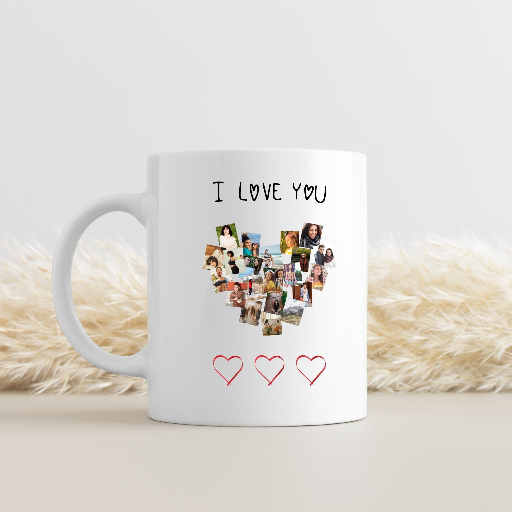 Editable Canva Love Heart Photo Collage Printable Photo - Etsy