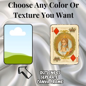 Blank Playing Card Canva Frame Template,playing Cards SVG Template ...