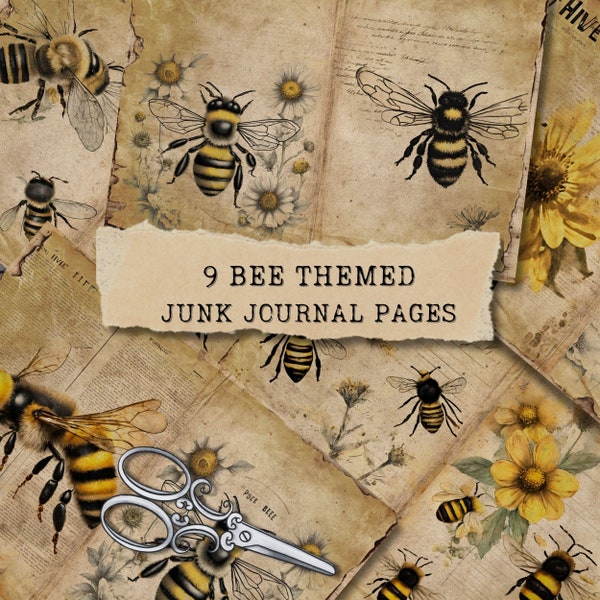 Bee Junk Journal - Etsy