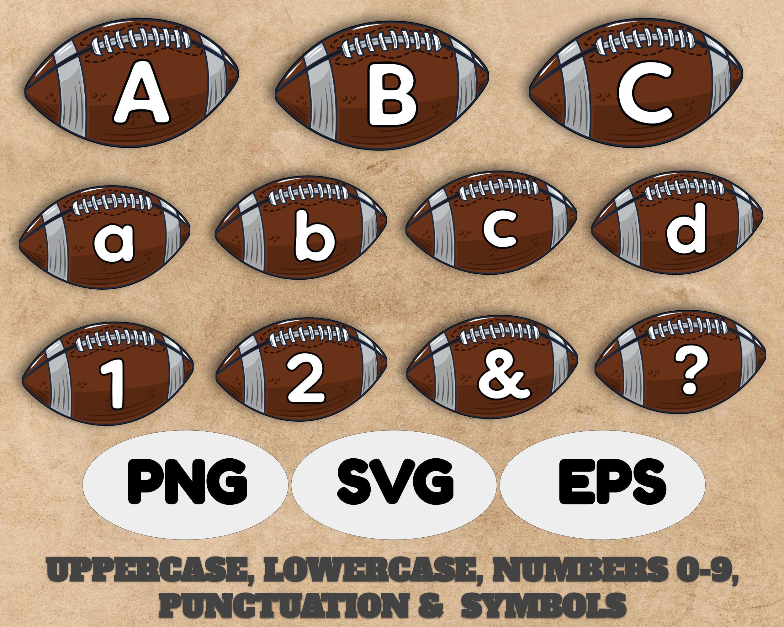 Football Alphabet Letters and Numbers , Football Alphabet Clipart ...