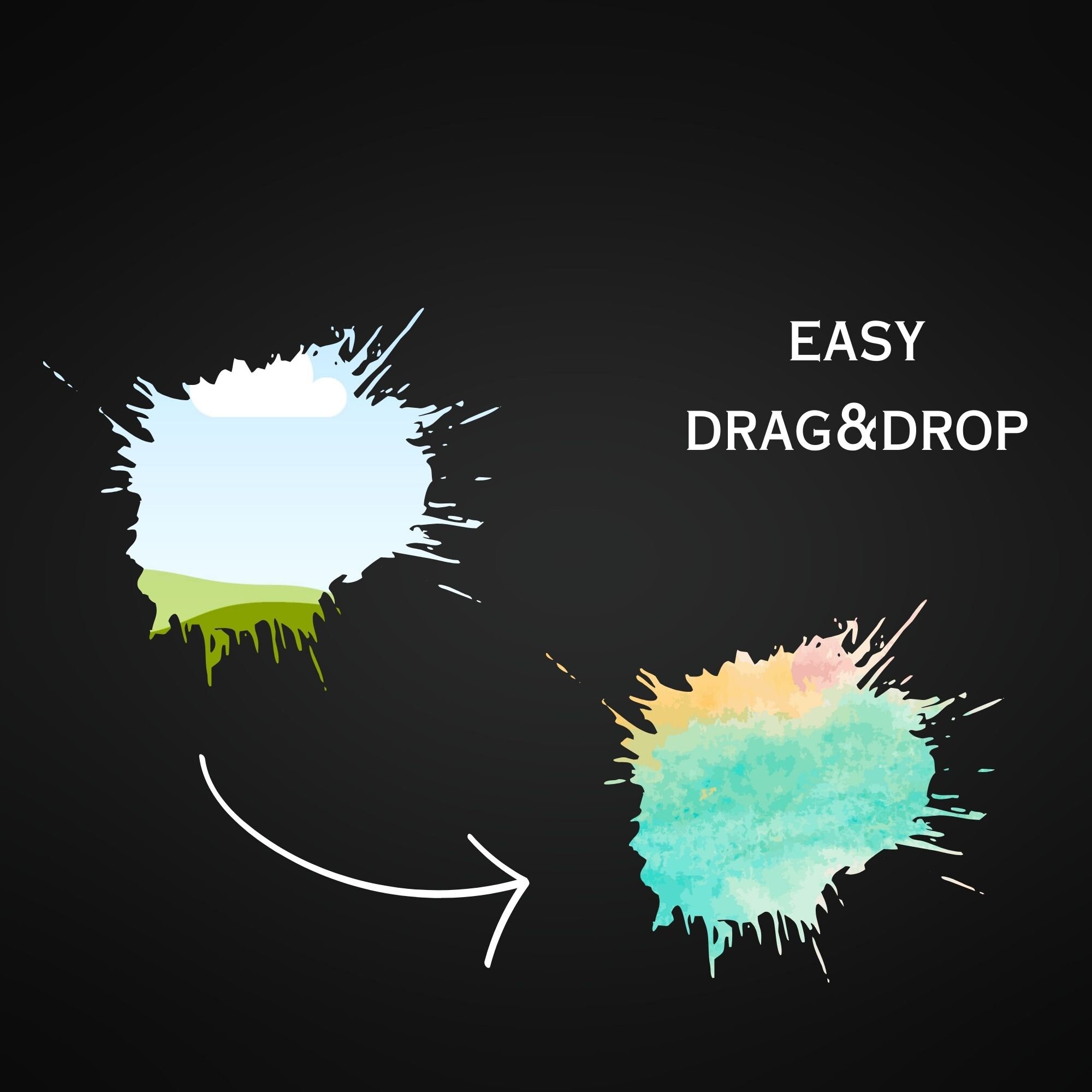 Fill Your Own Editable Paint Splash Canva Frame , Paint Splatter Canva ...