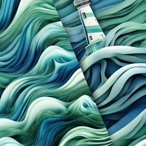 3D Water Waves Digital Paper, Sea Waves Digital Backgrounds ...